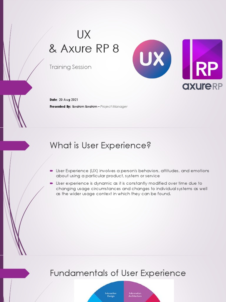UX & Axure RP 8 - Training Session 2021 | PDF | Usability | User Experience