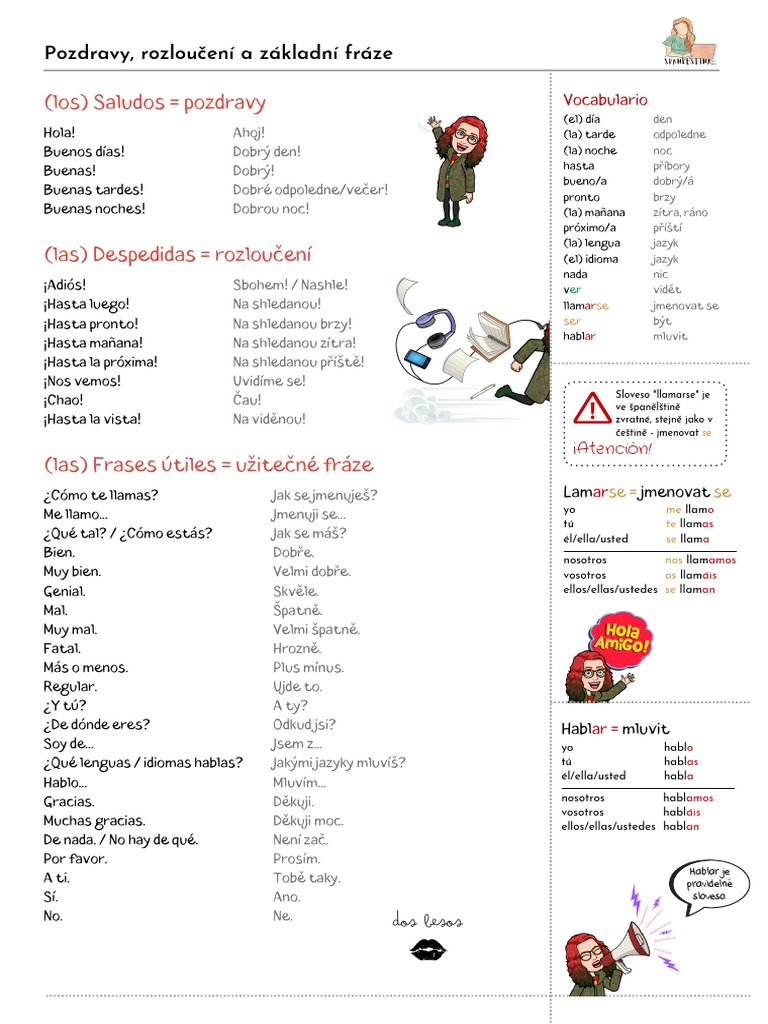 Pozdravy, rozloučení a základní fráze | PDF