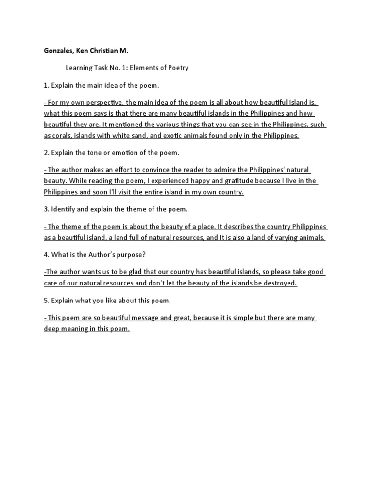 Chapter 1 Learning Task | PDF | Cinderella | Poetry