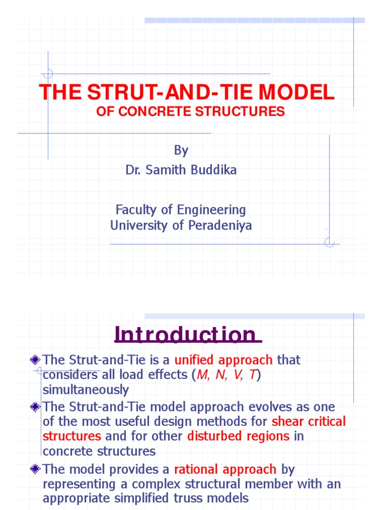 STM Introduction | PDF | Truss | Stress (Mechanics)