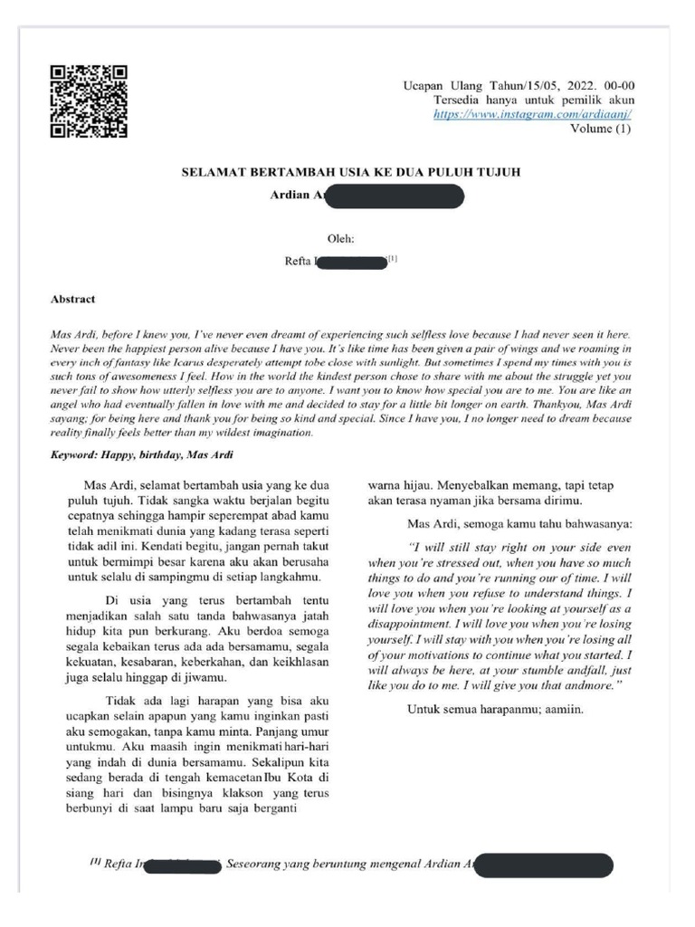 Contoh Proposal Ultah | PDF