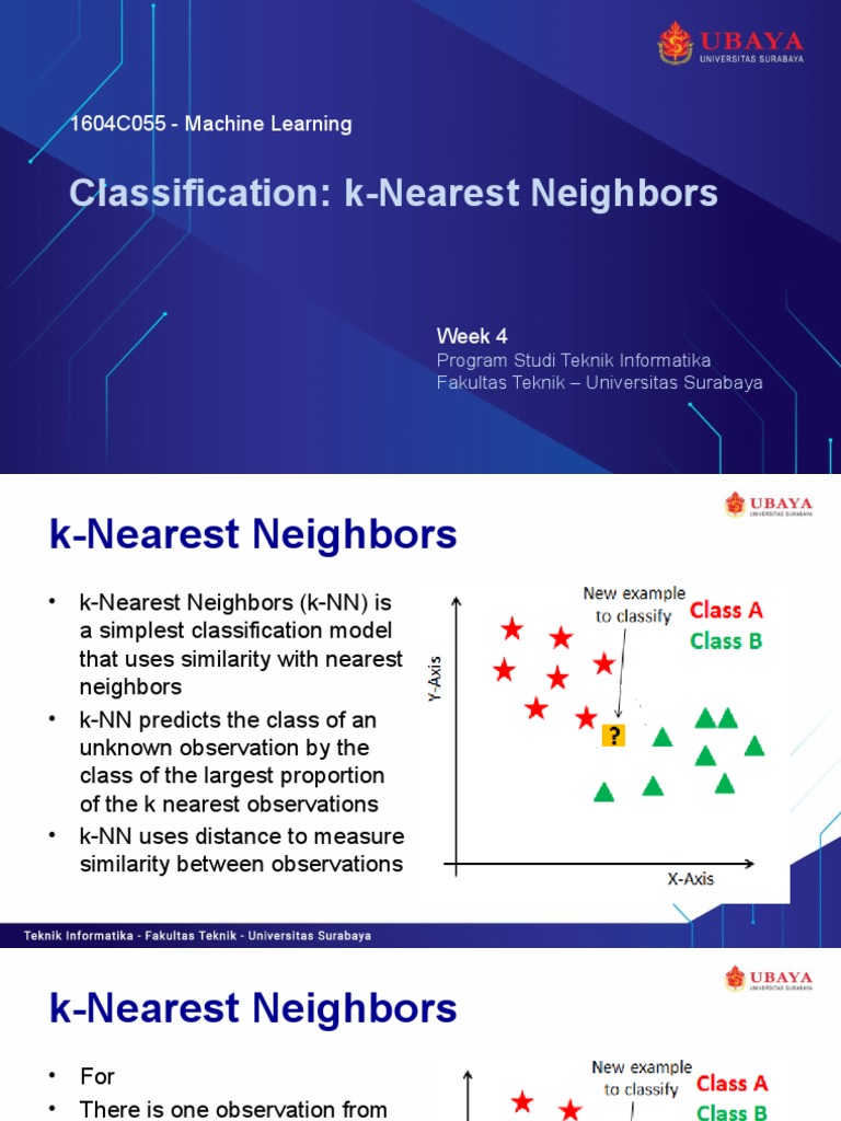 Week 4 Classification KNN | PDF | Learning | Statistics