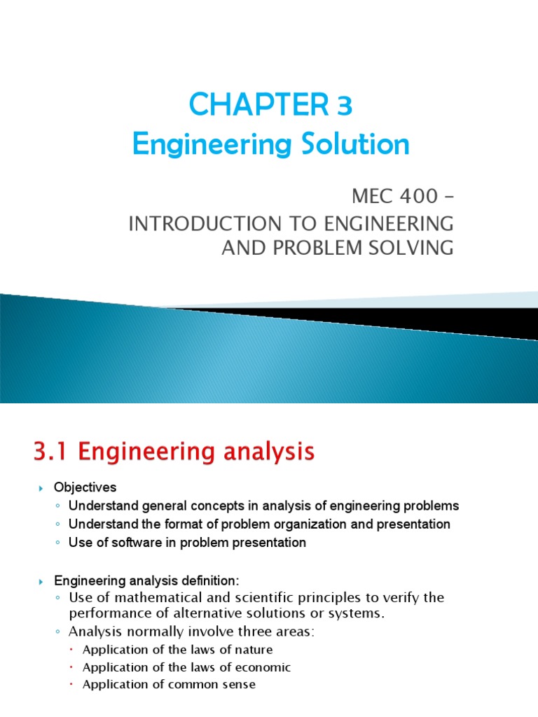 CH4 - Engineering Solution | PDF | Theory | Engineering