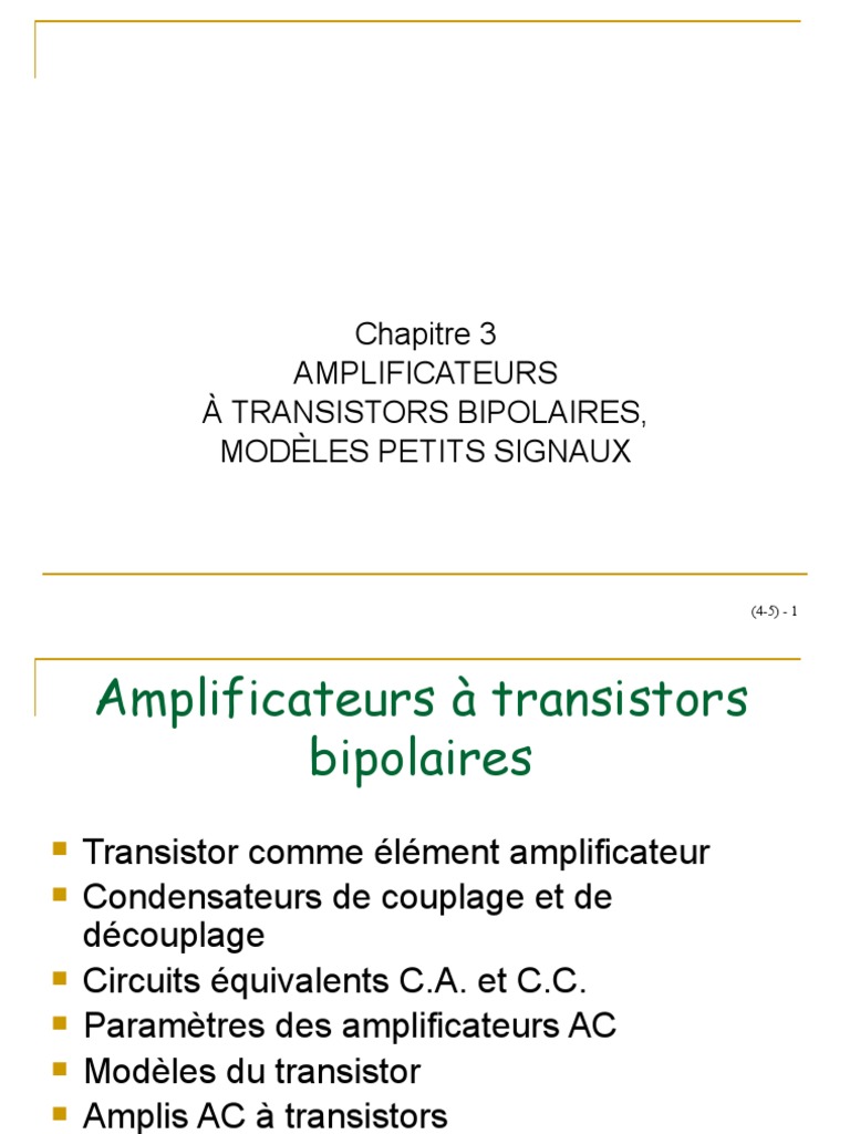 Trans3 3 | PDF | Amplificateur électronique | Électronique analogique