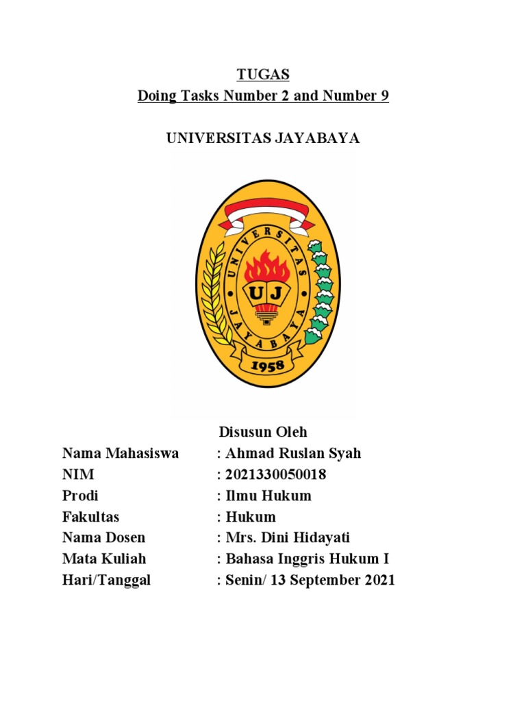Ahmad Ruslan Syah (2021330050018) Prodi Ilmu Hukum | PDF