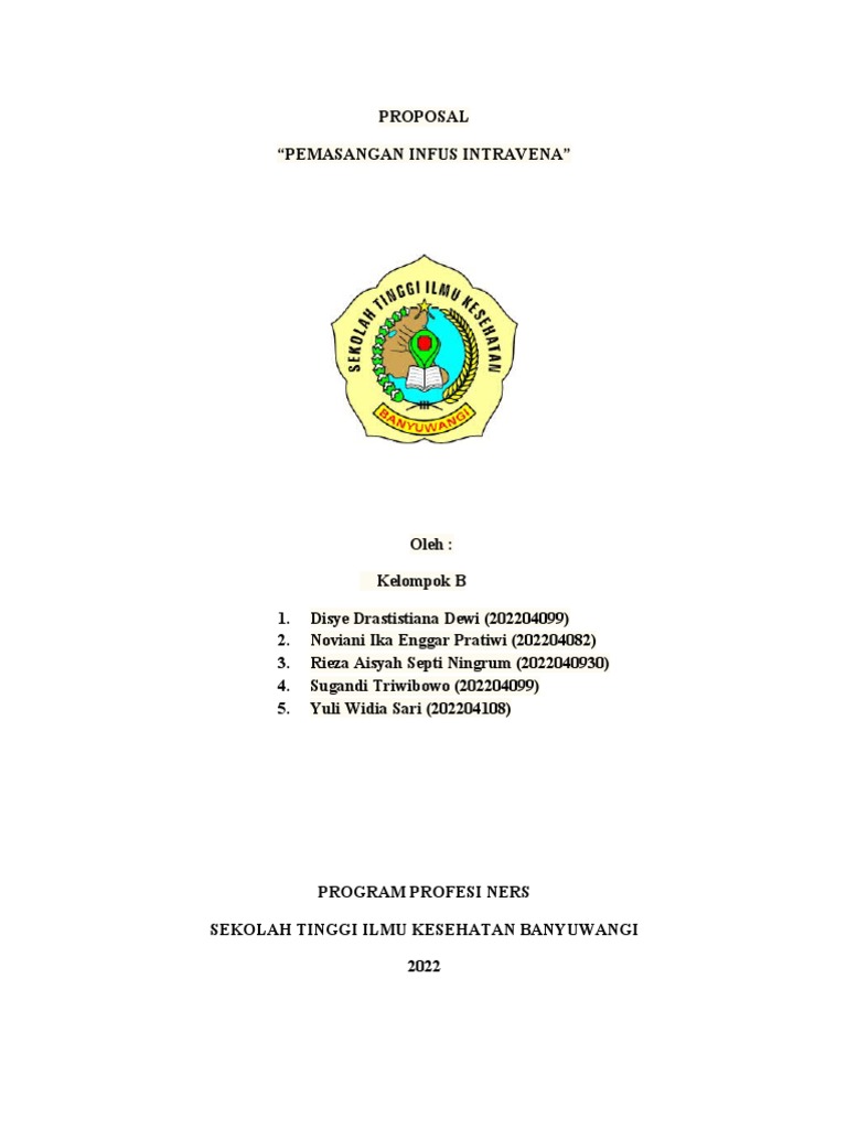 PROPOSAL BST INFUS New | PDF | Sains & Matematika