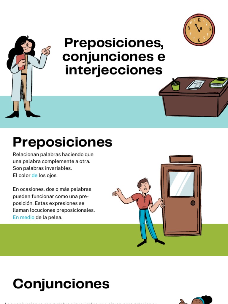 Preposiciones, Conjunciones e Interjecciones | PDF