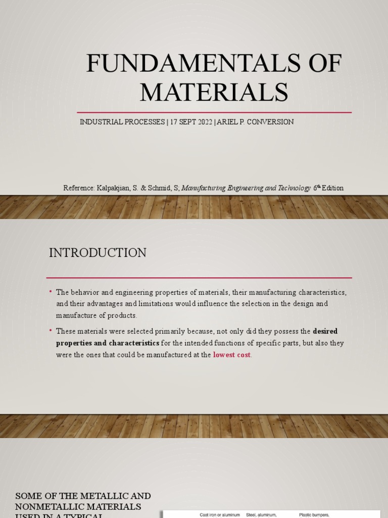 3 - MATEPRO - Fundamentals of Materials (09.16.2022) | PDF | Crystal ...