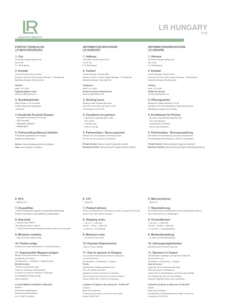 Information Brochure 2020 HU | PDF