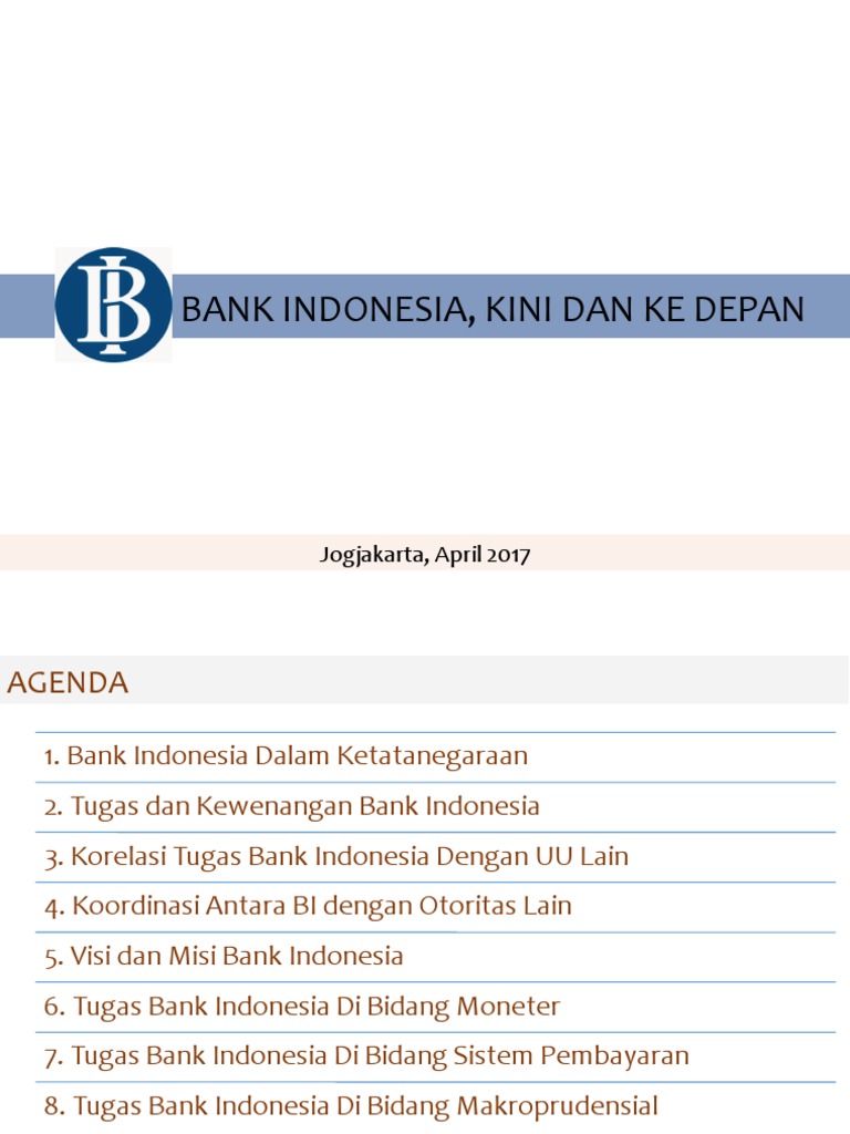 Tugas Dan Kewenangan Bank Indonesia | PDF