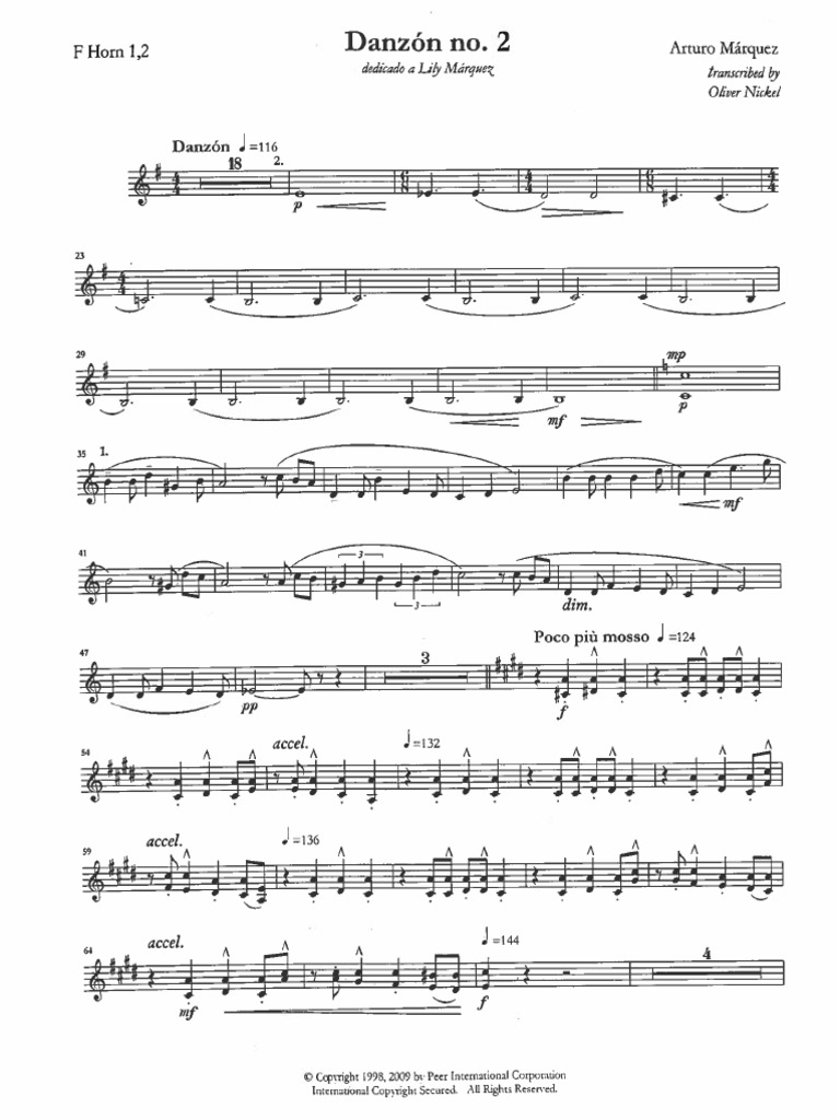 Danzon No 2 Brass | PDF