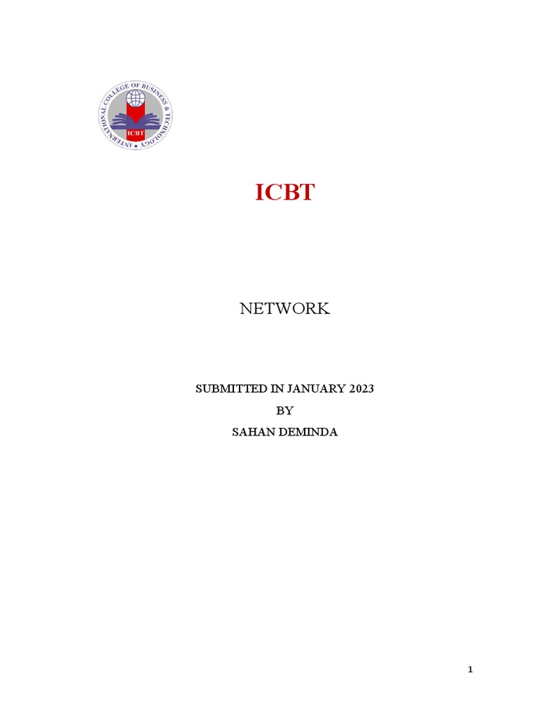 Network: Submitted in January 2023 BY Sahan Deminda | PDF | Computers