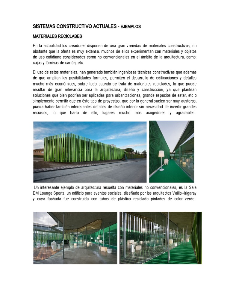 Sistemas Constructivo Actuales | PDF | Hormigón | Materiales