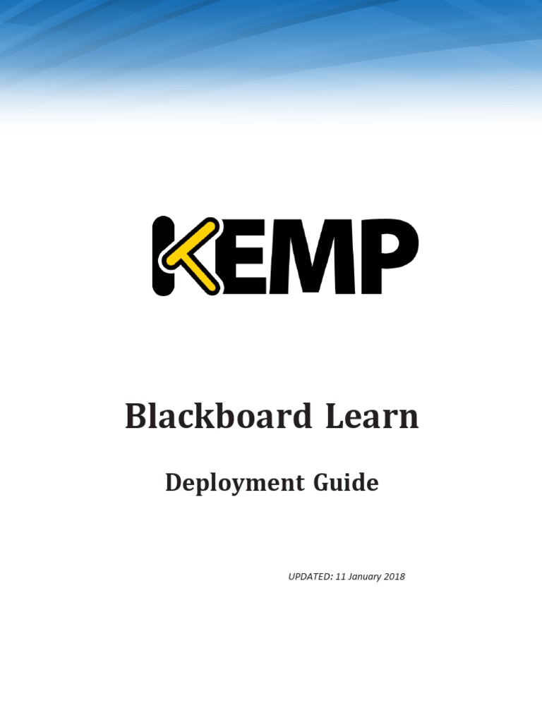 Deployment Guide-Blackboard Learn | PDF | Load Balancing (Computing) | Http Cookie