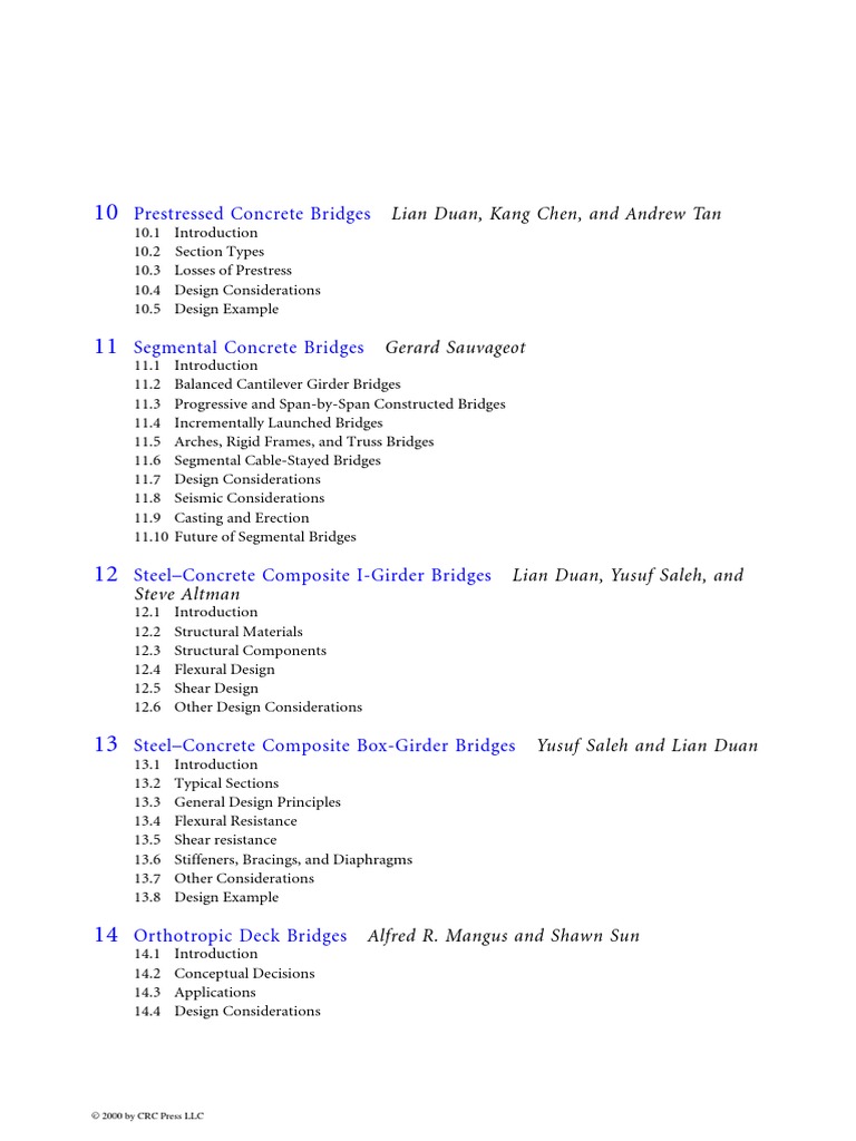 ANALYSIS & DESIGN - Chen, Duan, Bridge Engineering Handbook, (CRC 1999 ...
