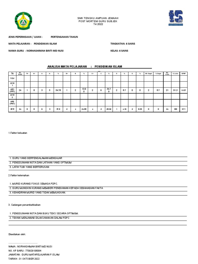 Borang Post Mortem 4SN | PDF