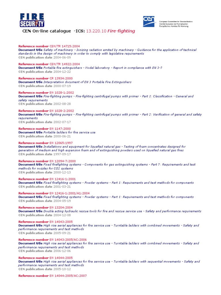 Cen 10 | PDF | Fire Engine | Firefighting