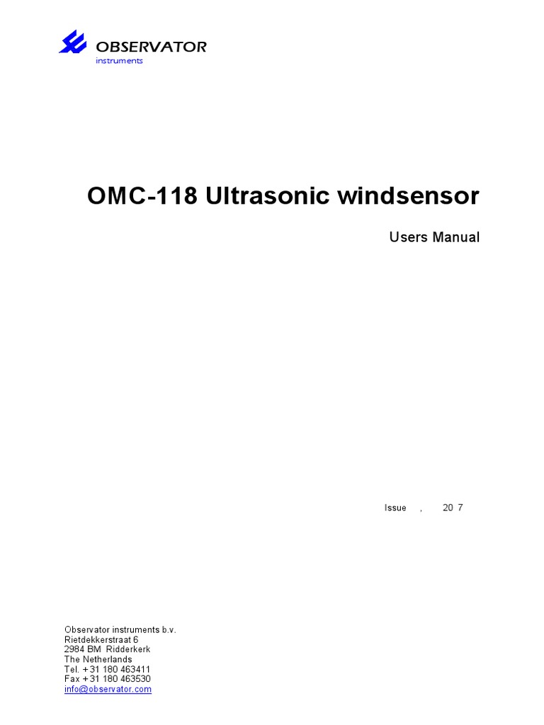 OMC-118 Manual en Issue 24 | PDF