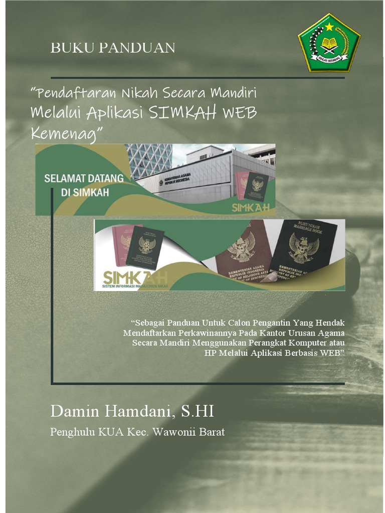 Buku Panduan Pendaftaran Nikah Mandiri Simkah - Damin Hamdani | PDF ...