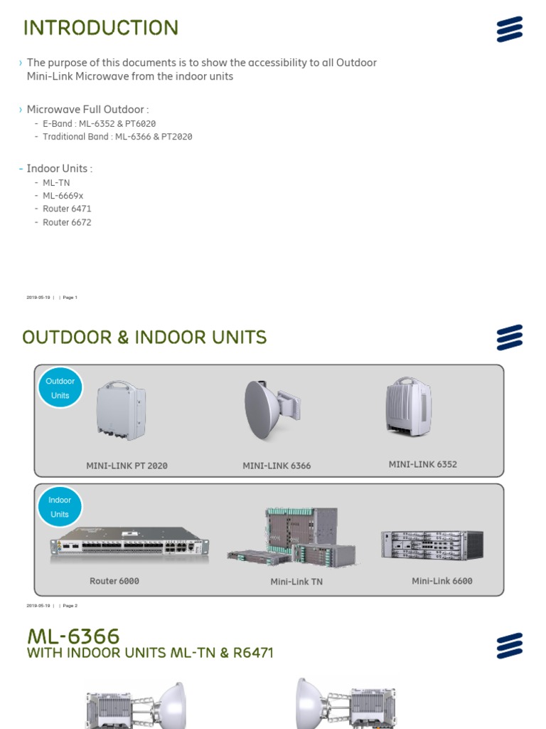 Mini-Link Outdoor MW Access From Indoor Units | Download Free PDF ...