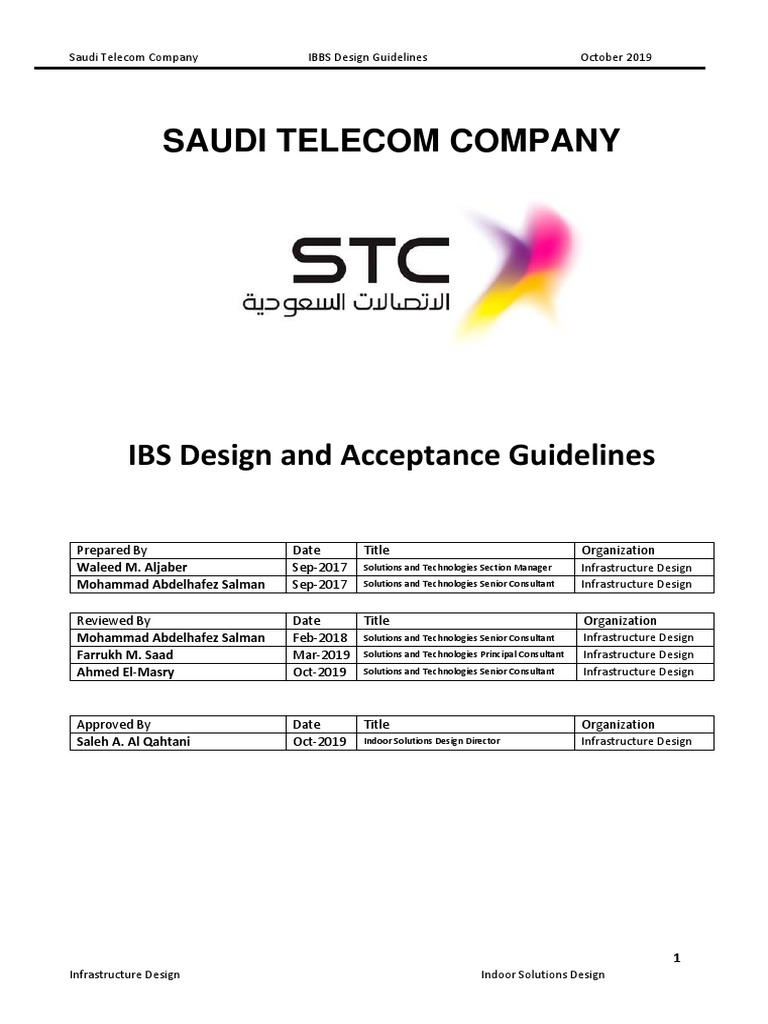 IBS Design and Acceptance Guidelines - Rev8 | PDF | Lte (Telecommunication) | 4 G