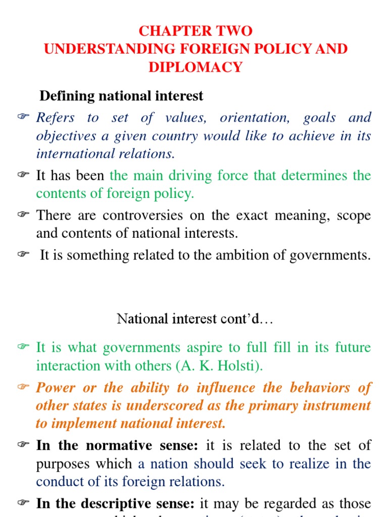 Defining National Interest in Foreign Policy | PDF | Non Aligned ...