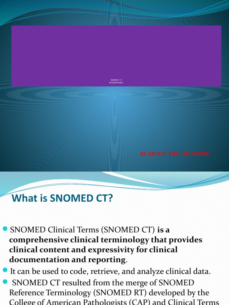 Group 2 - Snomed-Ct | PDF | Health Care | Clinical Medicine