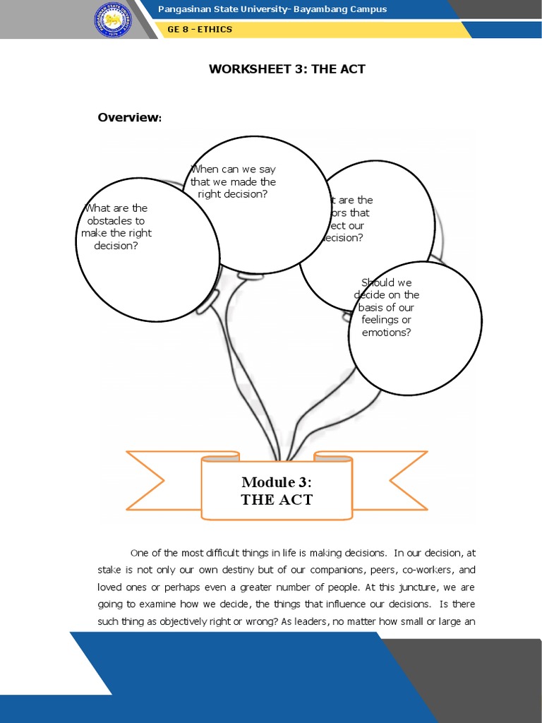 Module 3 - The Act | PDF | Feeling | Emotions