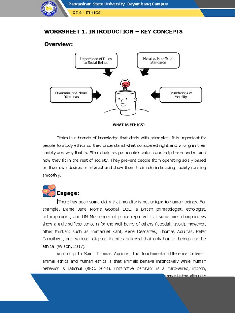 GROUP-1 Worksheet | PDF | Morality | Behavioural Sciences