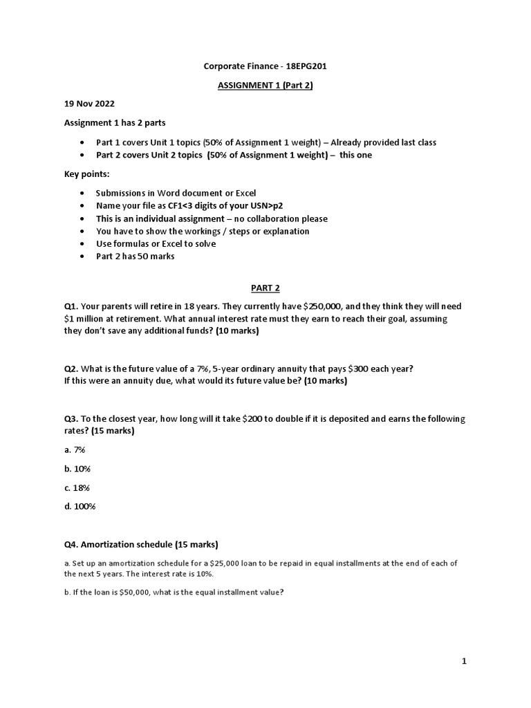 CF Nov22 Assignment 1 P2 | PDF