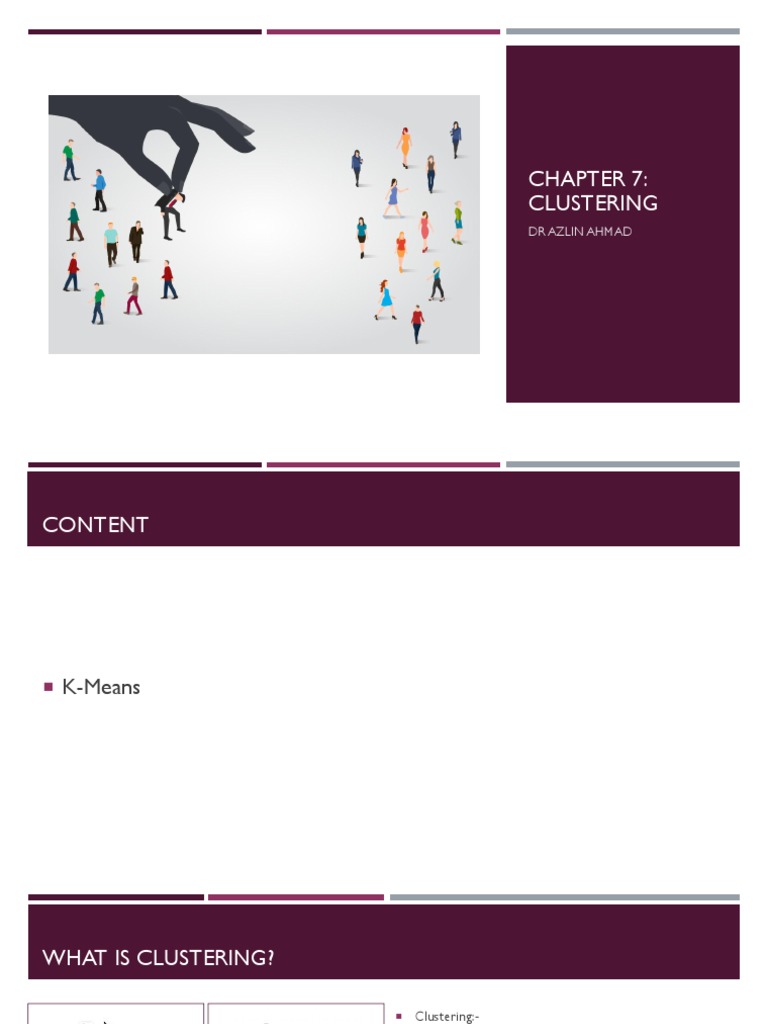 Ucs551 Chapter 7 Clustering Pdf Cluster Analysis Theoretical Computer Science
