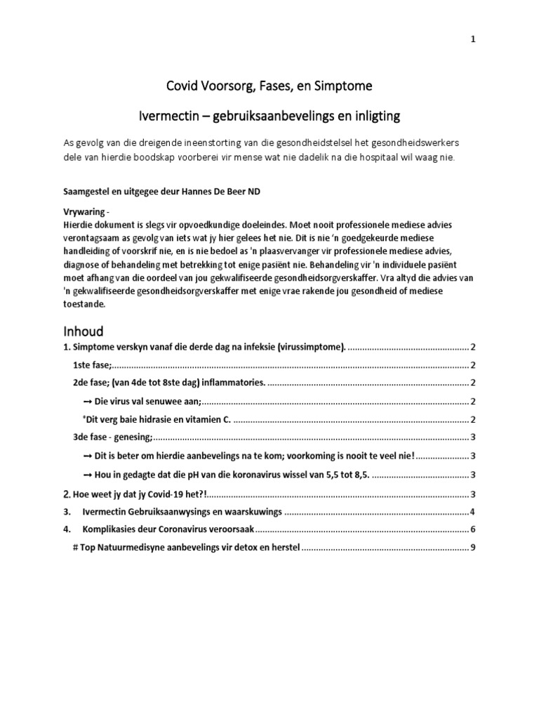 Covid Simptome, Komplikasies en Voorsorg-2 | PDF