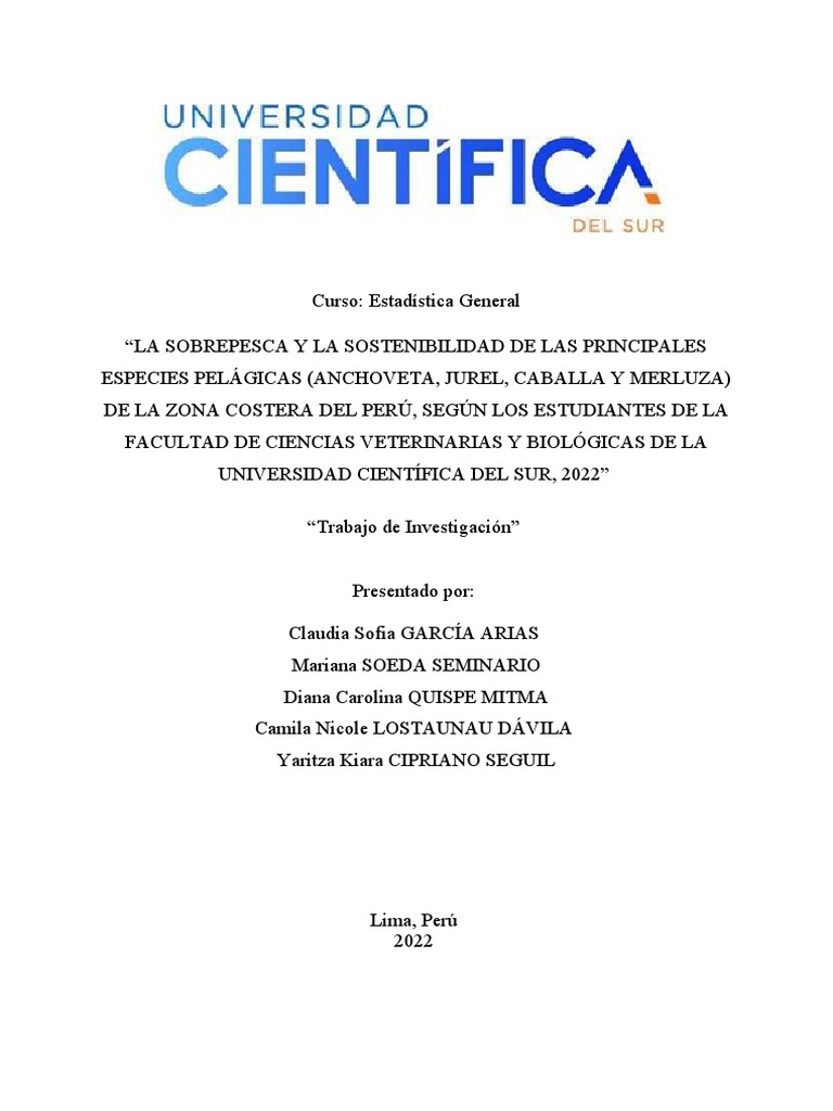 Modelo Trabajo de Investigacion Ucs | PDF