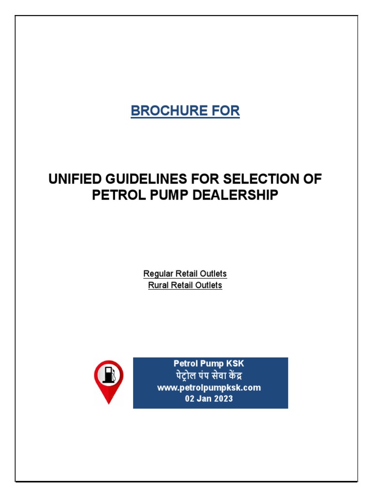Brochure For: Unified Guidelines For Selection of Petrol Pump ...