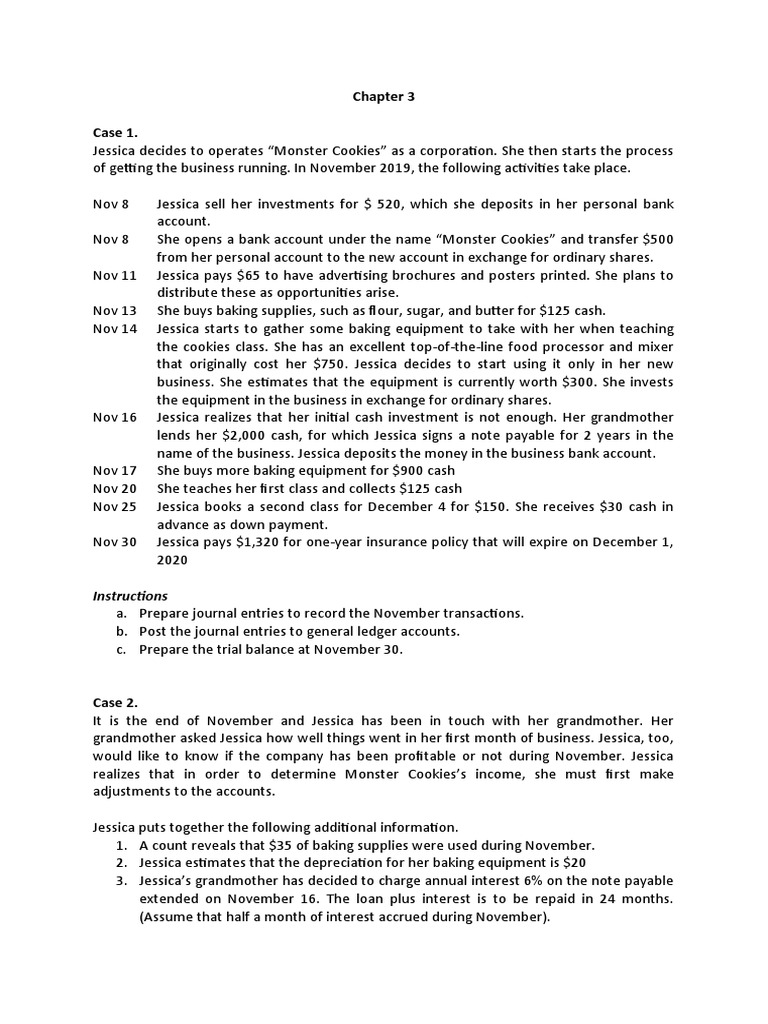 Cases Chapter 3 | PDF | Expense | Basis Of Accounting