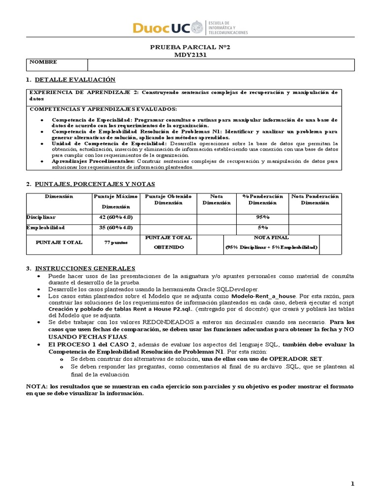 Mdy2131 E2 MHP Tav | PDF | SQL | Información