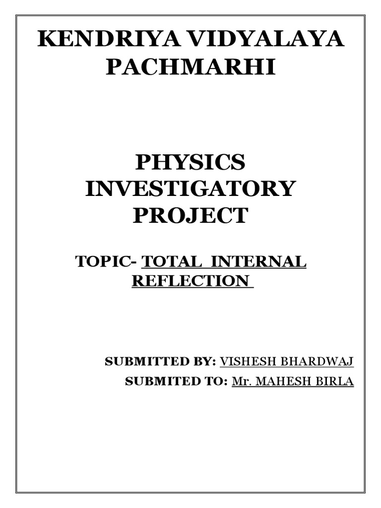 Physics Project | PDF