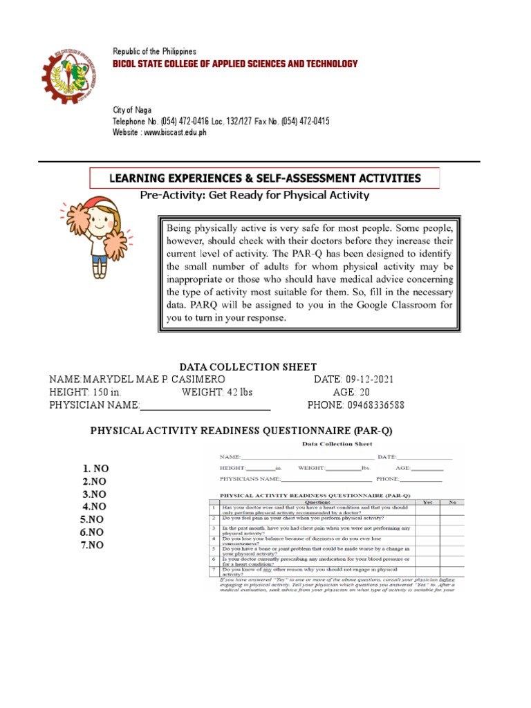 MODULE 1 LEARNING EXPERIENCES & SELF-ASSESSMENT ACTIVITIES | PDF ...