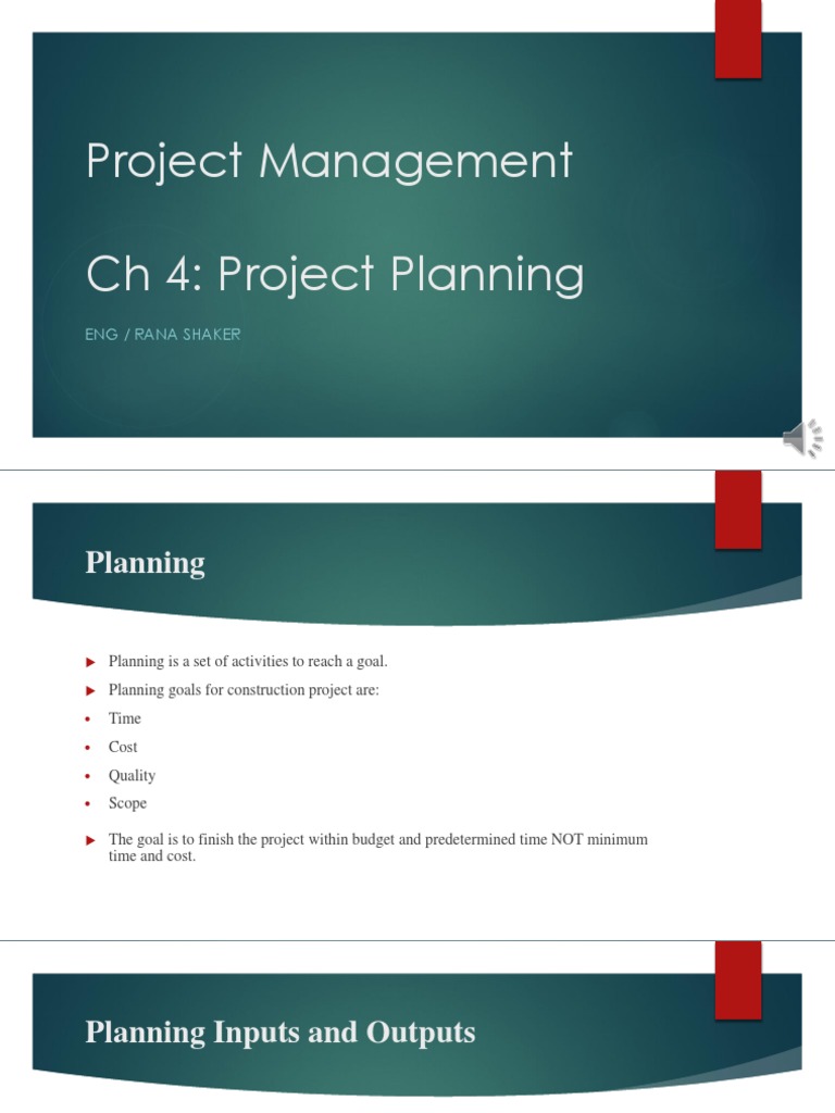 Section 8 - Project Planning | PDF | Project Management | Business