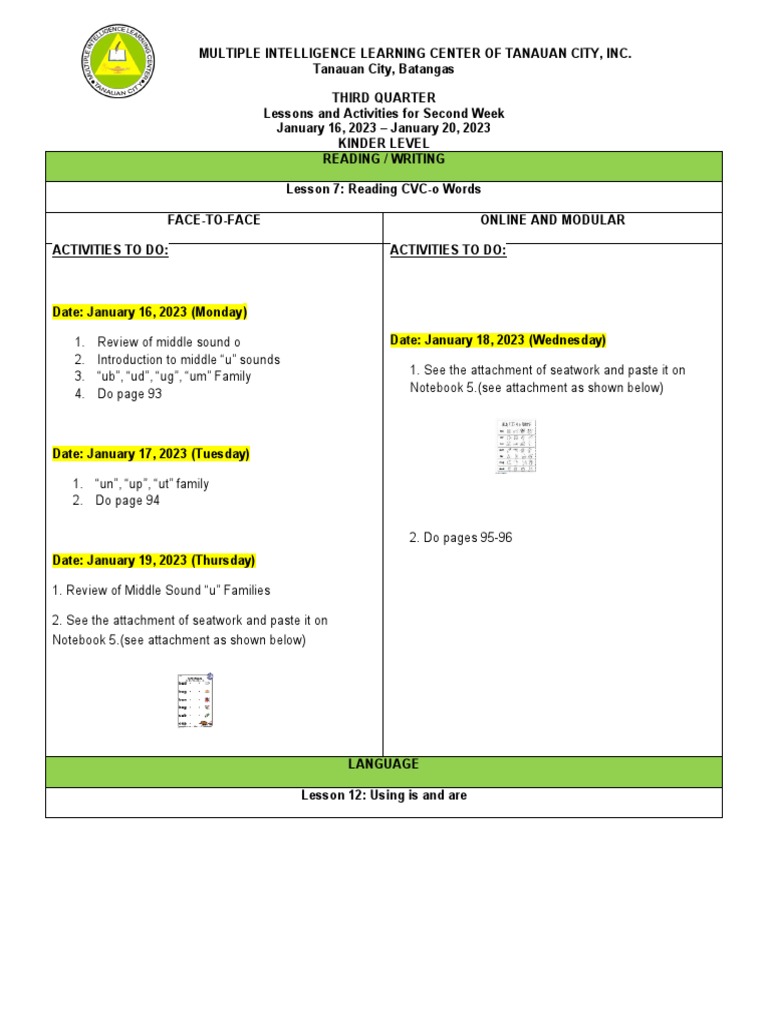 Kinder - W2Q3 | PDF | Cognitive Science | Cognition