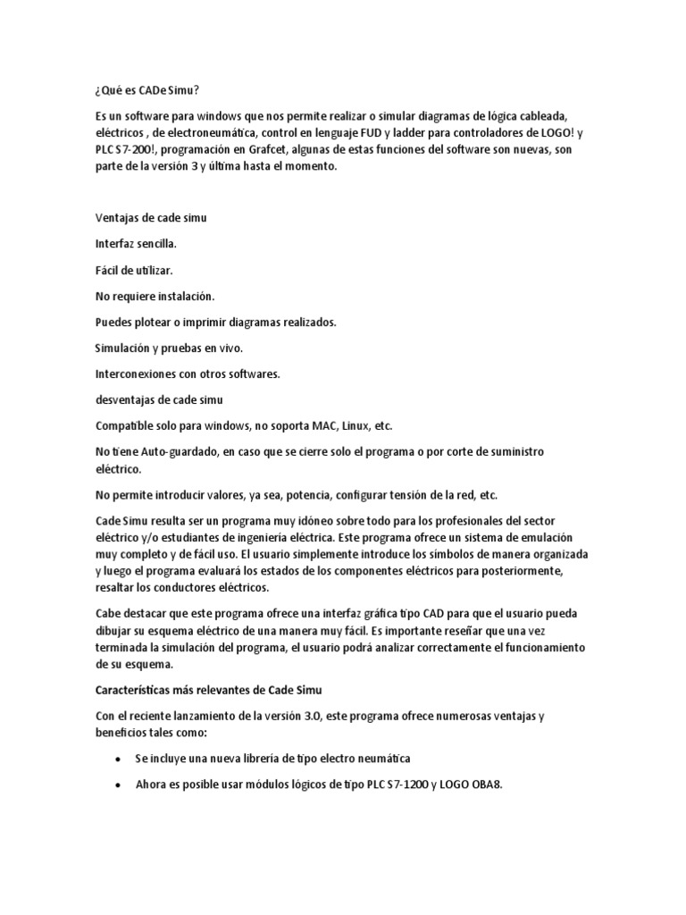 Qué Es CADe Simu | PDF | Programa de computadora | Programación