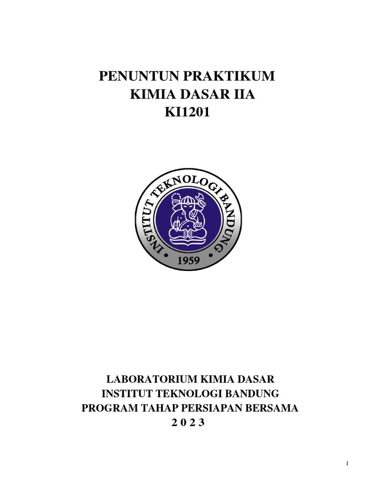 Modul Kimia Dasar 2a 2023 | PDF