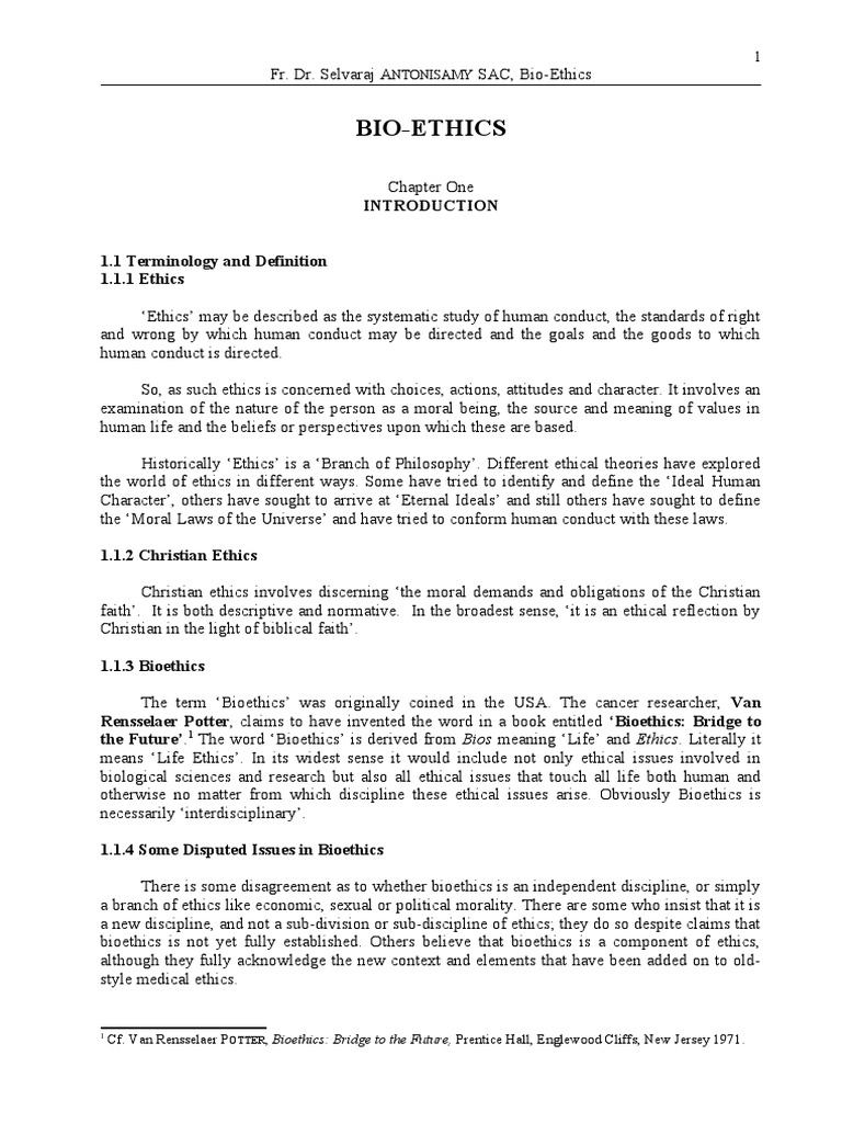 BIOETHICS Class Notes 2019 | PDF | Bioethics | Medical Ethics