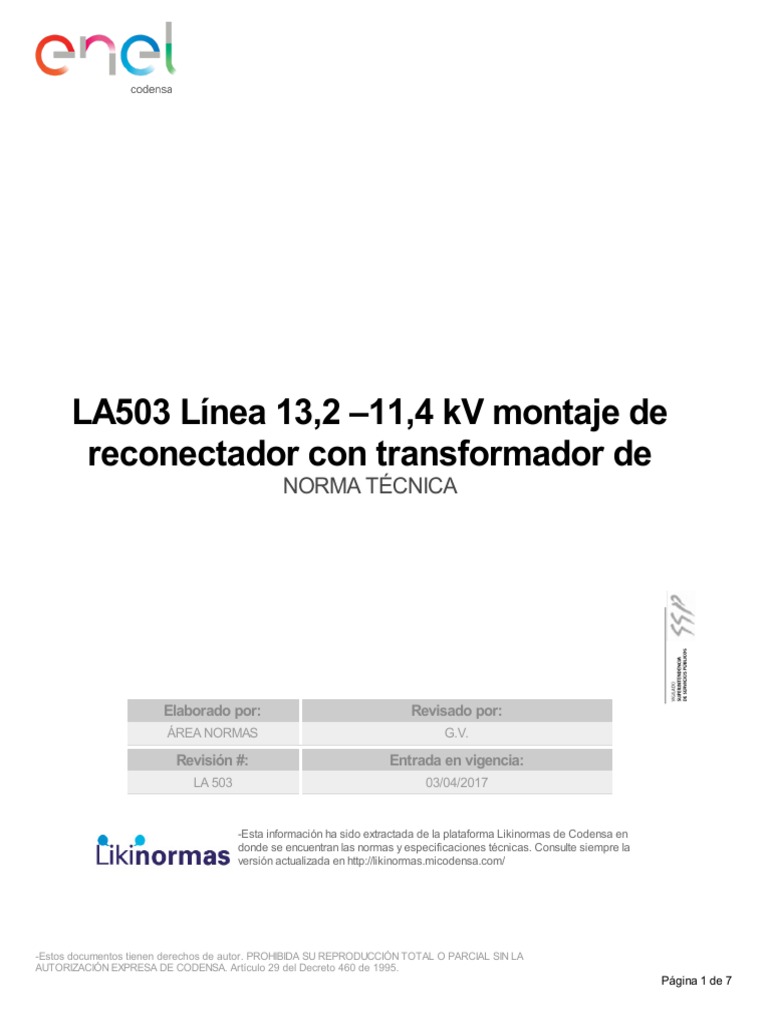 Montaje de Reconectador Norma Codensa. | PDF | Tornillo | Equipo