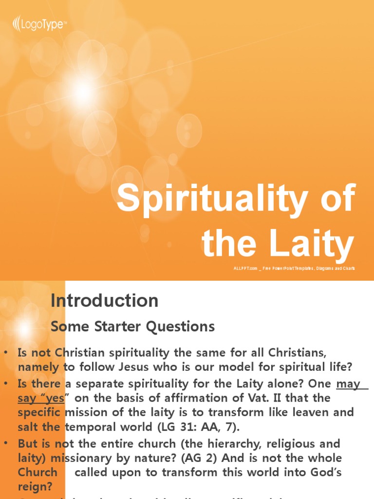 Spirituality of the Laity | PDF | Laity | Disciple (Christianity)