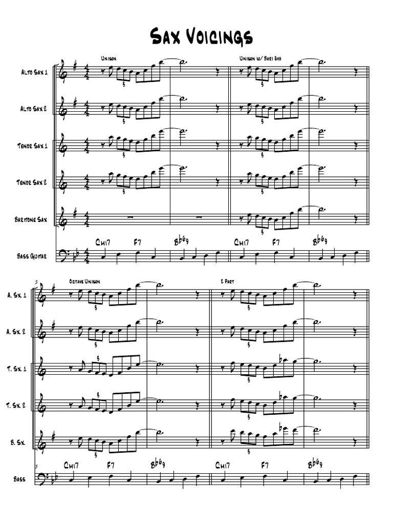 Sax Voicings | PDF