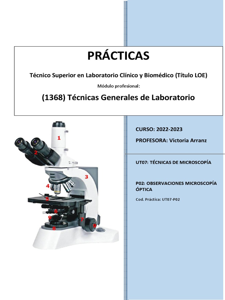 1lat 2022-23 1368-TGL Ut07 P02 | PDF | Tinción | Microscopio