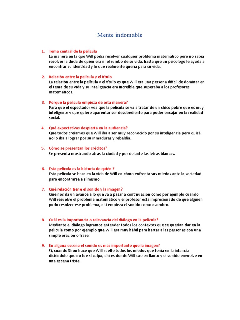 Mente Indomable | PDF