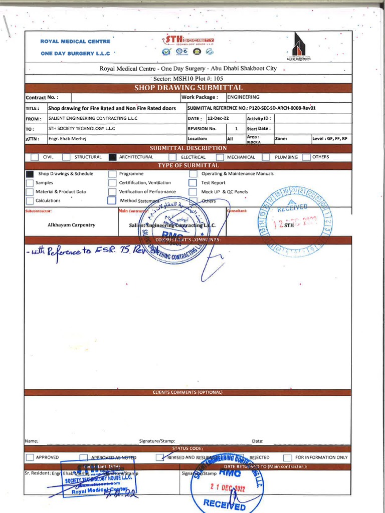 P120-SEC-SD-ARCH-0008-Rev01 C | PDF | Door | Economic Sectors