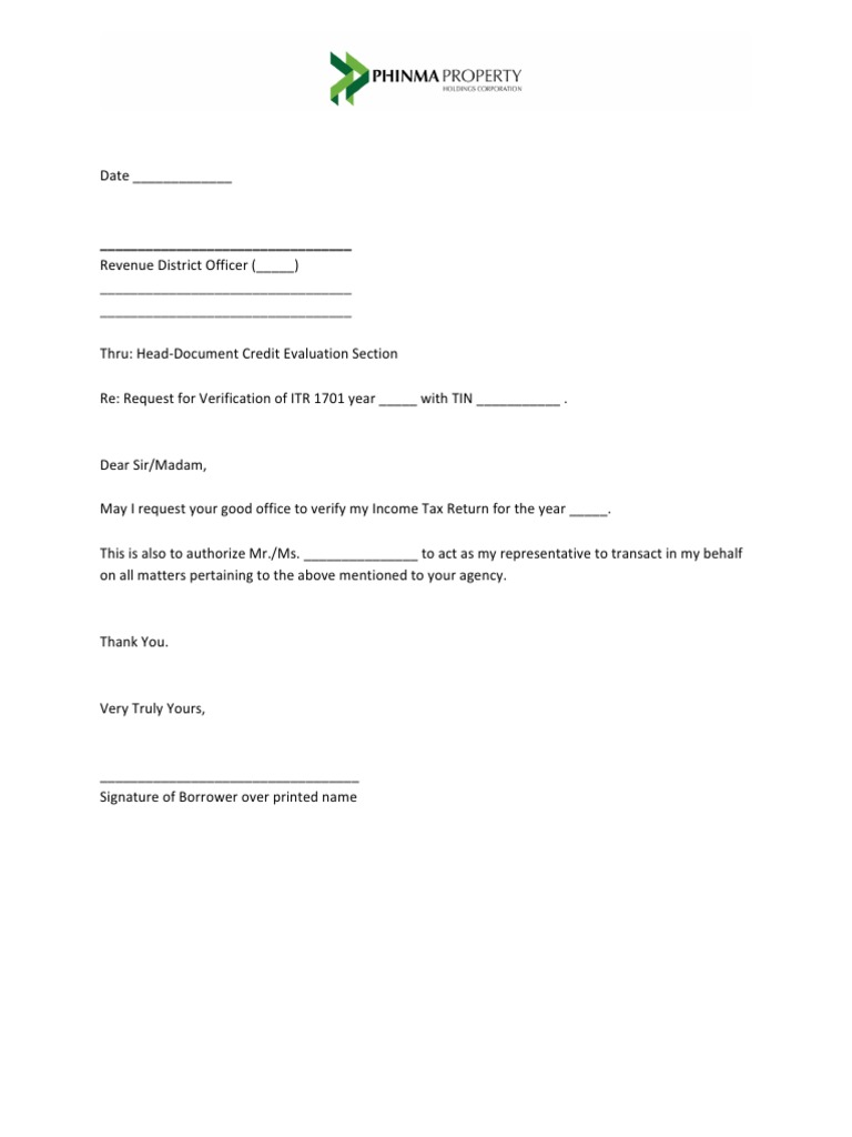 Bir Authorization Letter | PDF